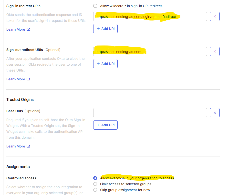 How to Create Okta Integration for LendingPad